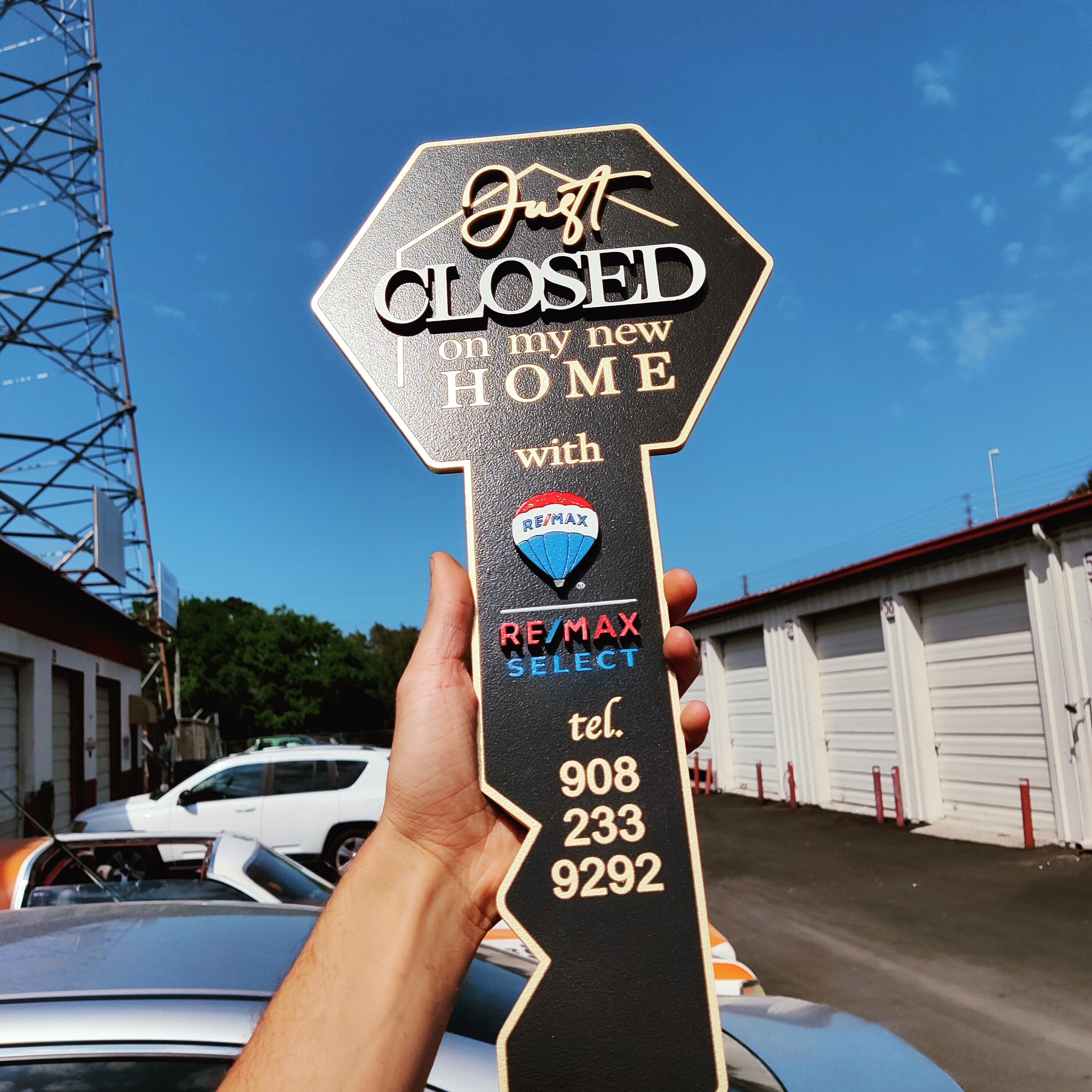 Just Closed on My New Home, 3D Vertical Key Sold Sign, Closing Photo ...