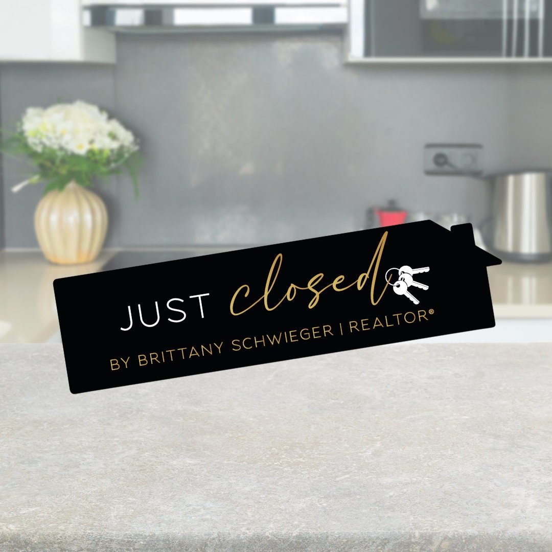 Just Closed for Realtor, Sold Wooden Sign, Closing Gift Real Estate ...