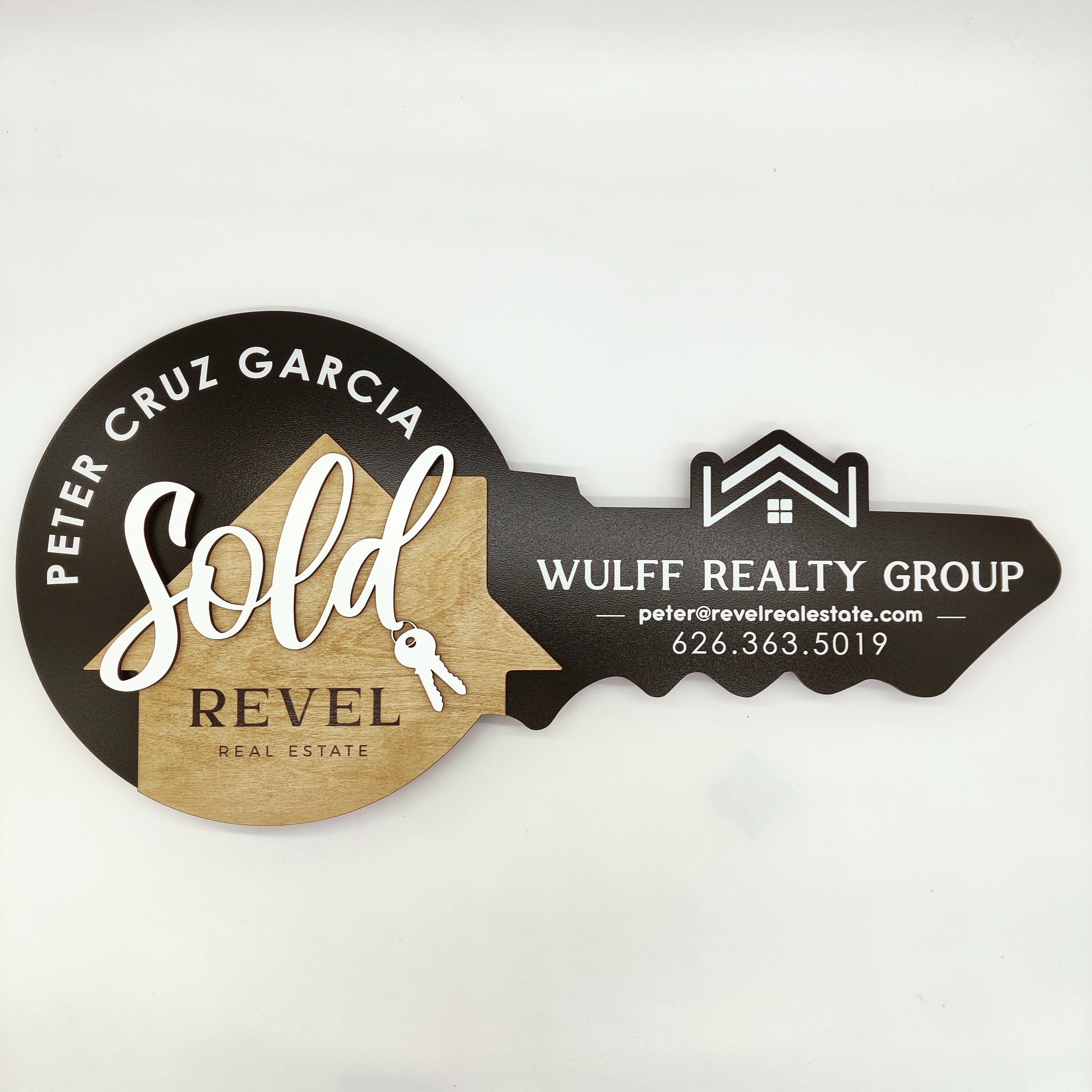 Sold Key Sign, Raised Key Sign, 3D Sold Real Estate Agent Key, Black ...