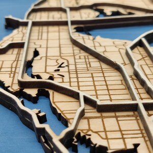 CUSTOM Laser Cut Map of Any City in the World, City Map Engraved, 3D ...