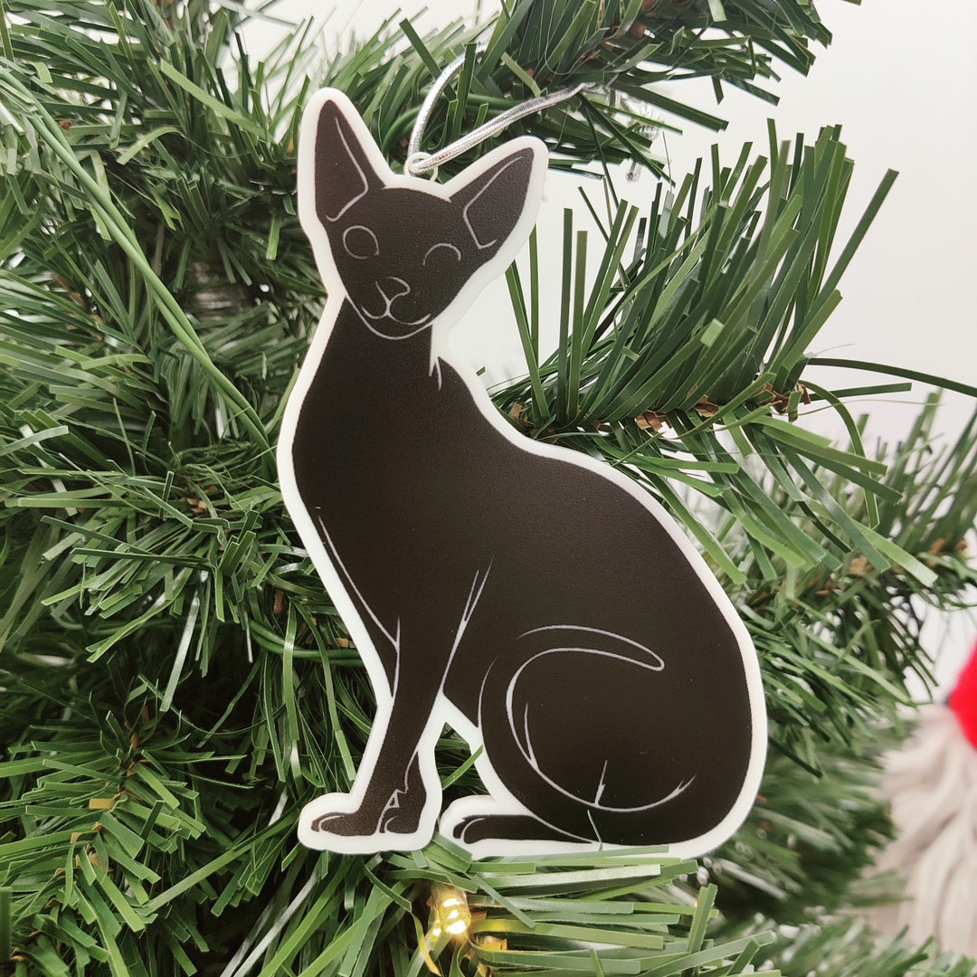 Personalized Kitty Cat Christmas Ornament, Gift for Cat Lover, Custom ...