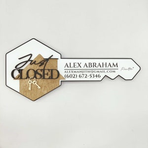 Just Closed, 3D Key Sold Sign, Closing Photo Prop, Wood House, Key Sign ...