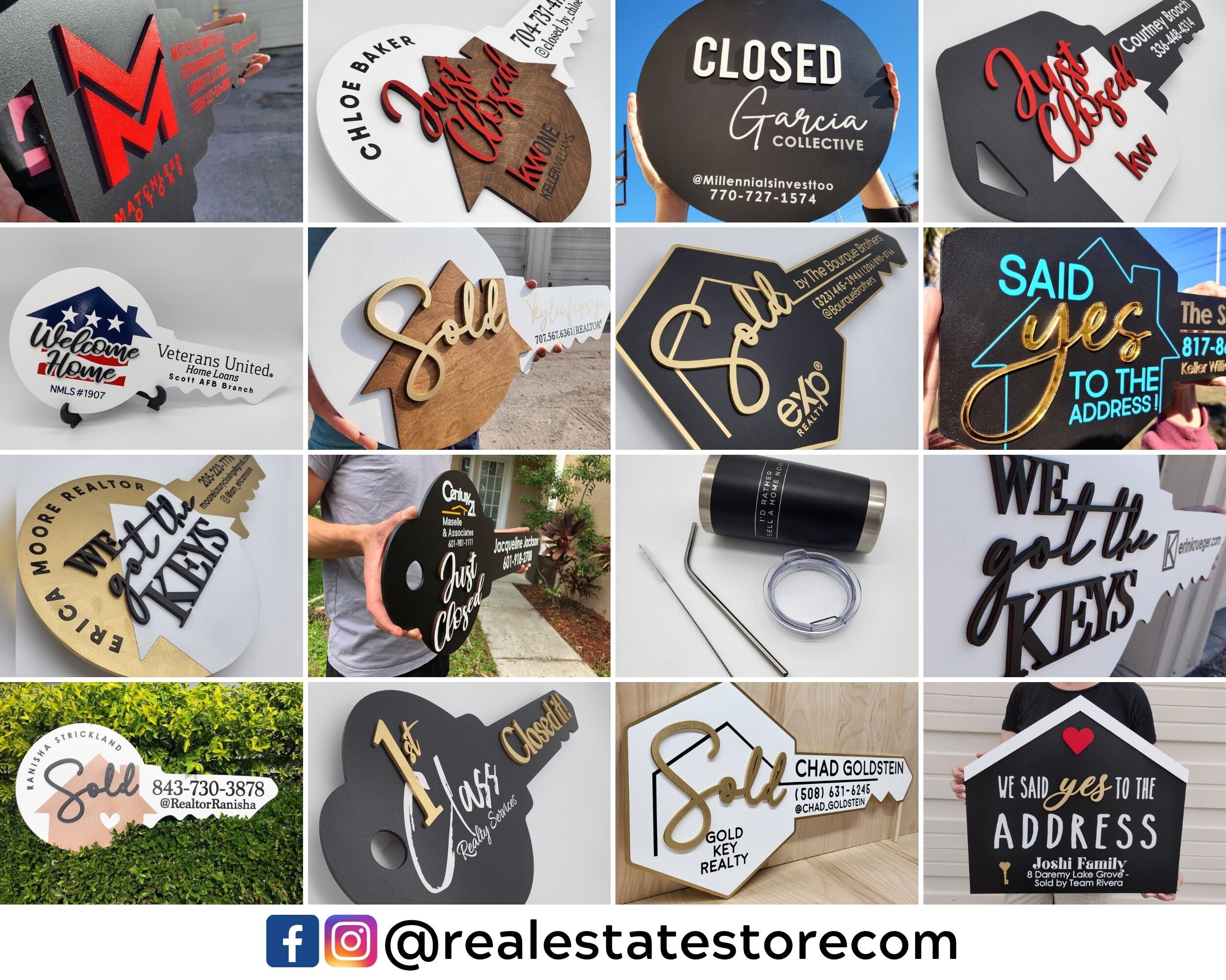 Just Closed Key Sign Realtor Closing Custom Sold Real Estate - Etsy