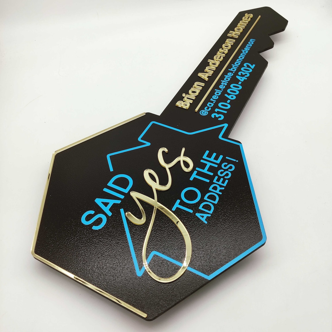 Said Yes to the Address, Key Sold Sign, Closing Photo Prop, Modern Key ...