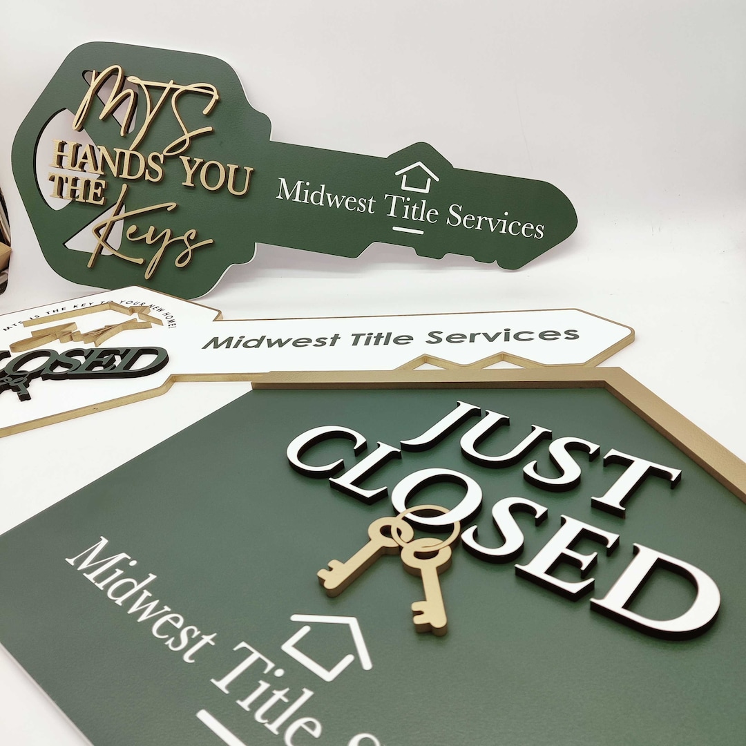 Just Closed House Sign, House Sign With LOGO, Sold Sign for Realtor ...