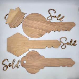 Blank Wood Key Ready to Paint, NOT Glued, Realtor Wood Key Sign, Real ...