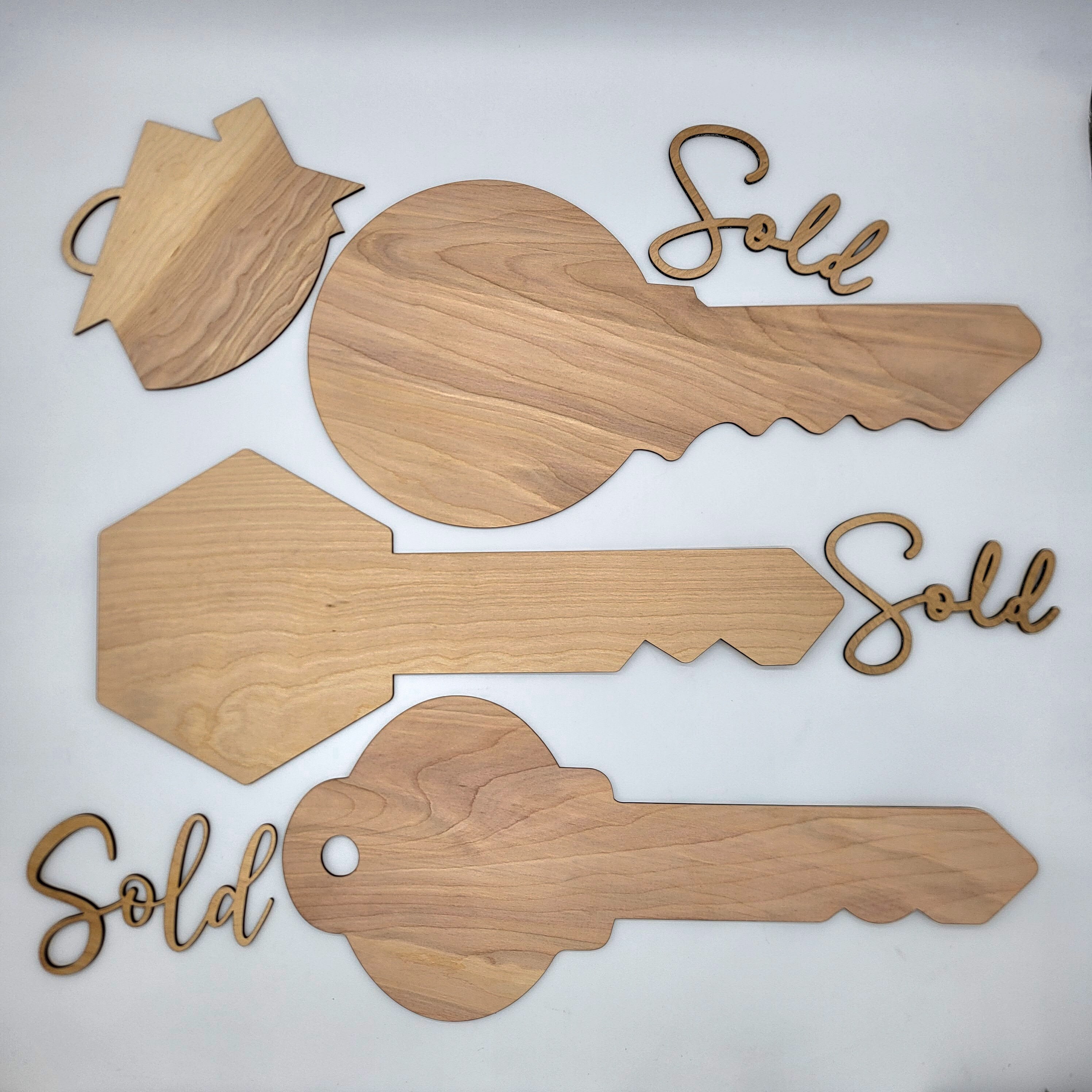 Blank Wood Key Ready to Paint, NOT Glued, Realtor Wood Key Sign, Real ...