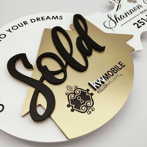 Key-shaped Sold Sign for Realtors, Personalized for Closings, Real ...