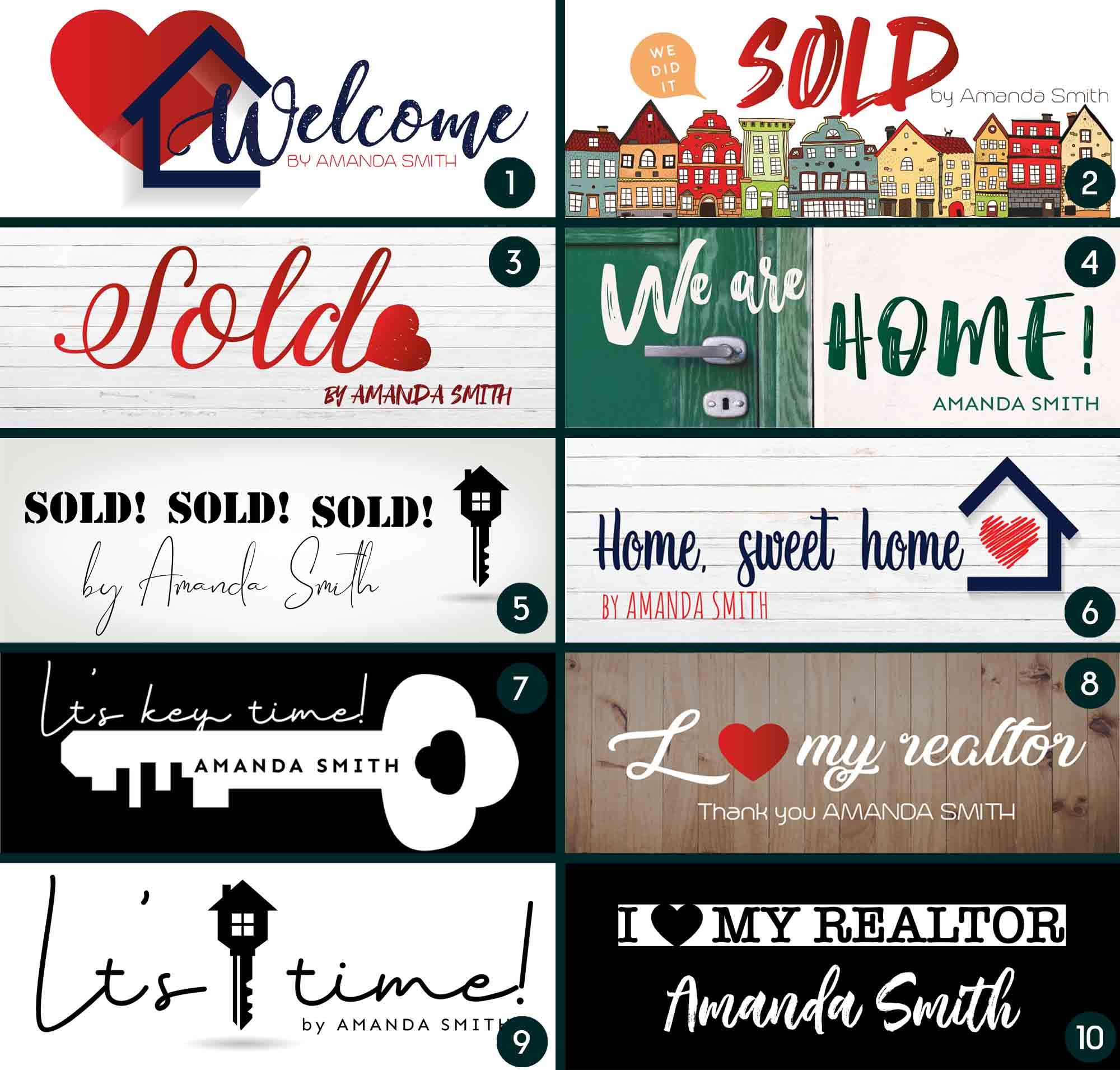 Double Sided Realtor Sign, Realtor Prop,real Estate Prop, Closing Sign ...