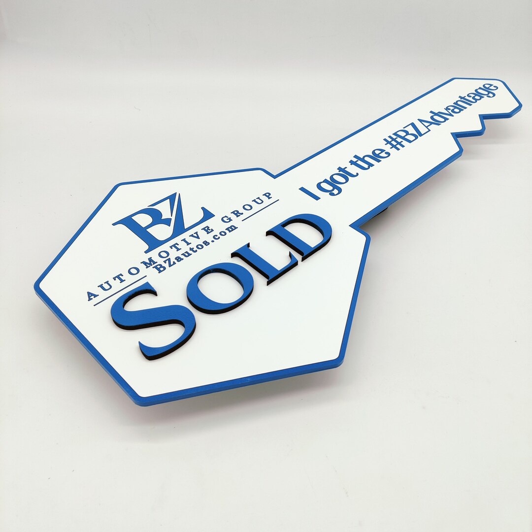 Key Sold Sign, 3D Closing Photo Prop, Modern Key Sign for Realtors ...