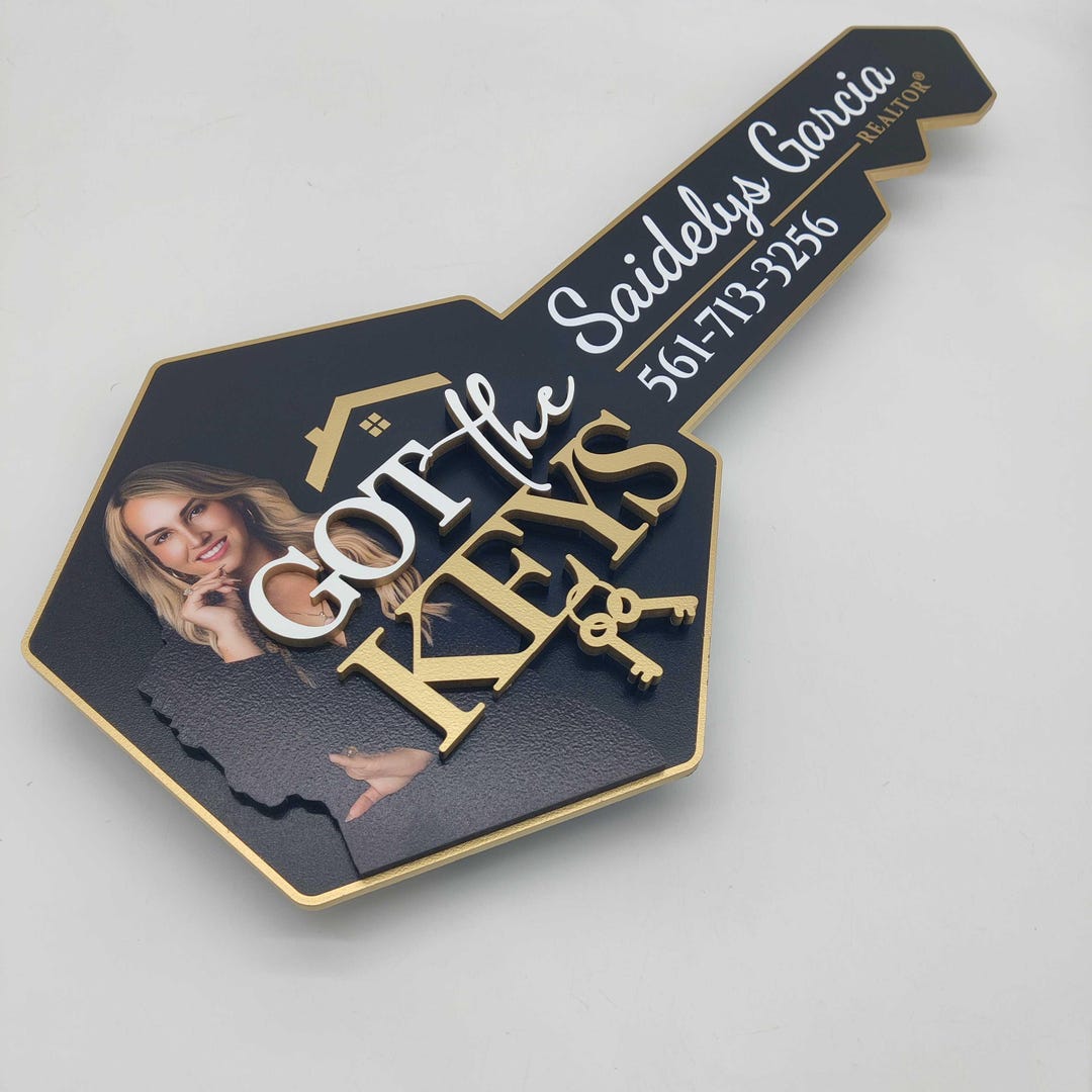 Got the Keys Sign, 3D Key Sign, Sold Real Estate Key, Closing Gift for ...