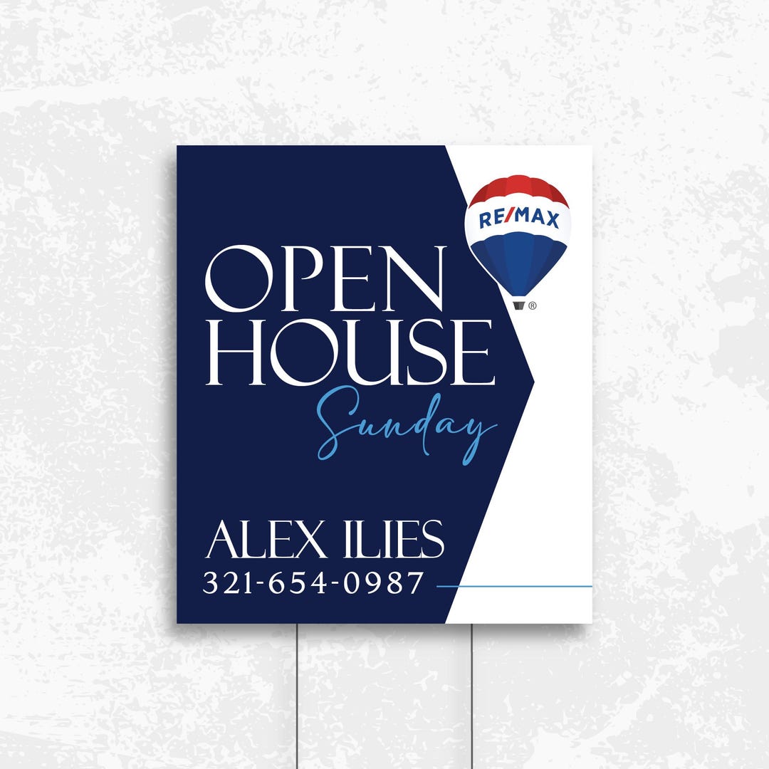 Plastic Sign Yard Sign, Realtor Open House Sign, Open House Directional ...