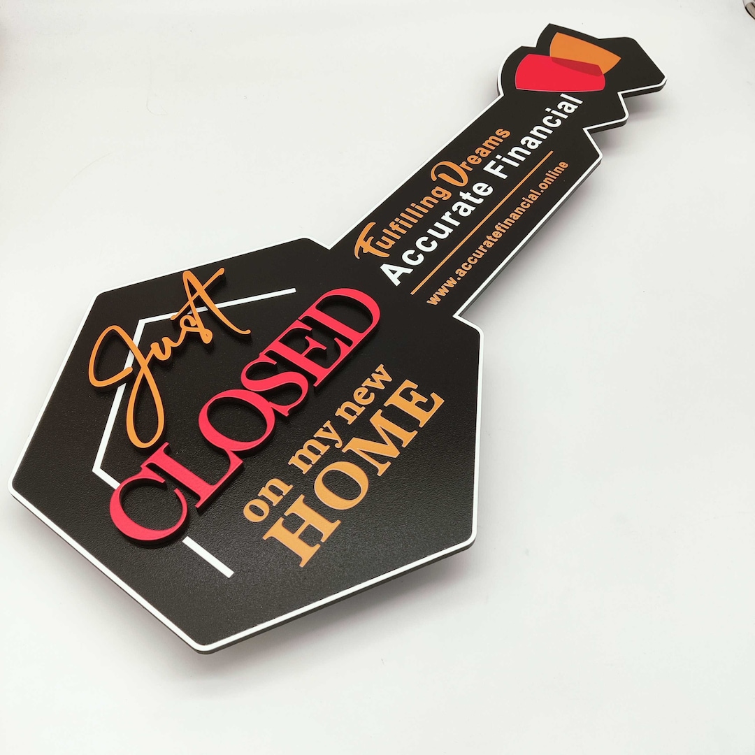 Just Closed on My New Home Sign, 3D Key Sold Sign, Closing Photo Prop ...