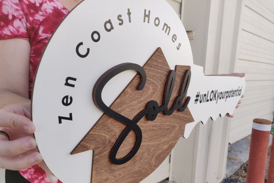 Sold by Key Sign Realtor Closing Custom Sold Real Estate - Etsy