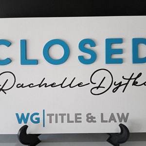 Closed Sign, Sold Wooden, Closing Gift Real Estate Agent Broker ...