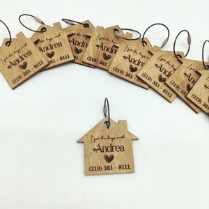 Custom Keychain With Logo, Real Estate Keychain, Realtor Closing Gift ...