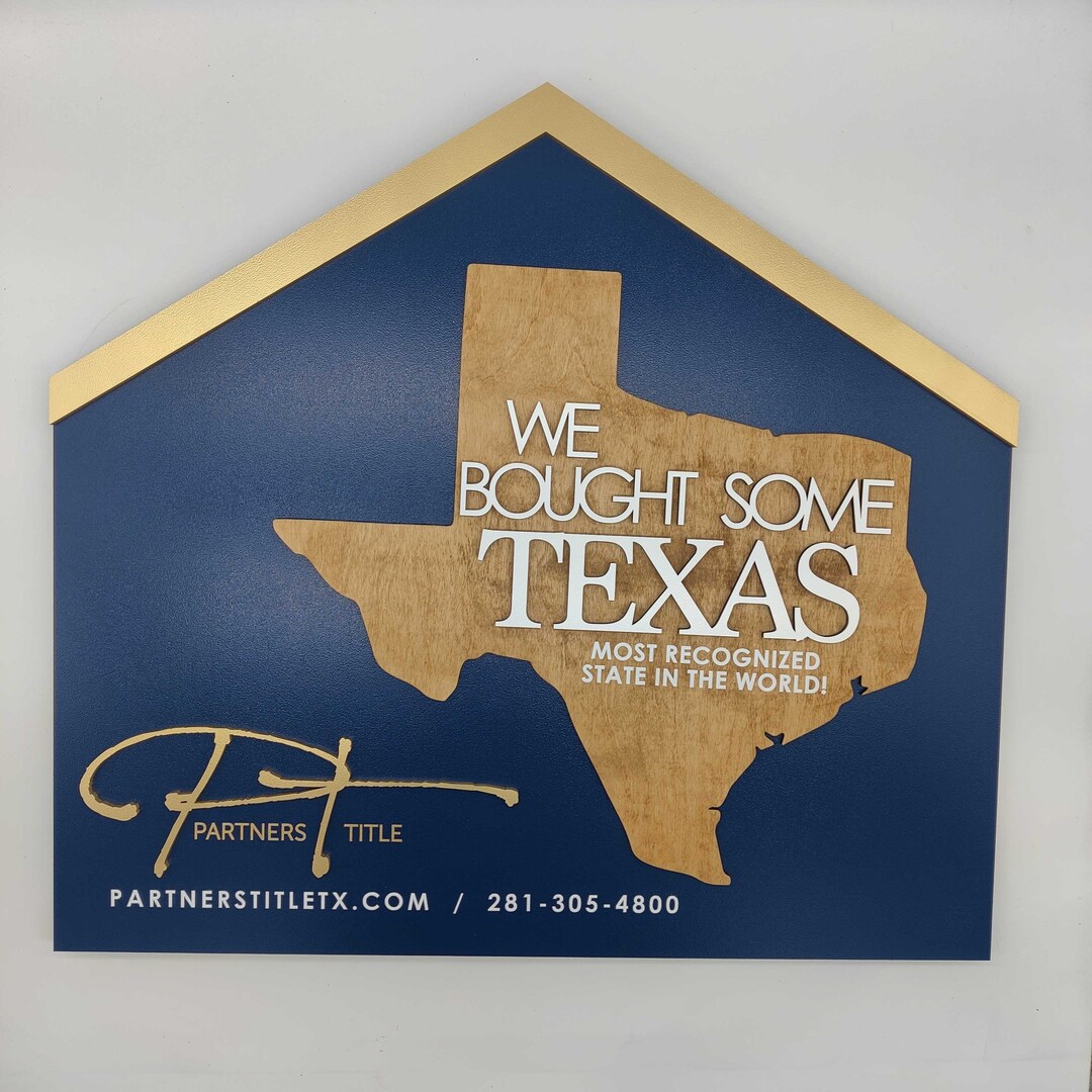 Personalized Realtor Sold Sign: House Shaped Texas Logo - Etsy