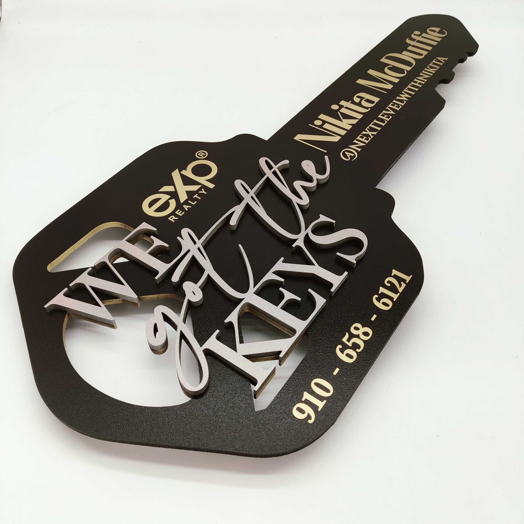 We Got the Keys Sign, 3D Modern Key Sign for Realtors, Realtor Gift ...