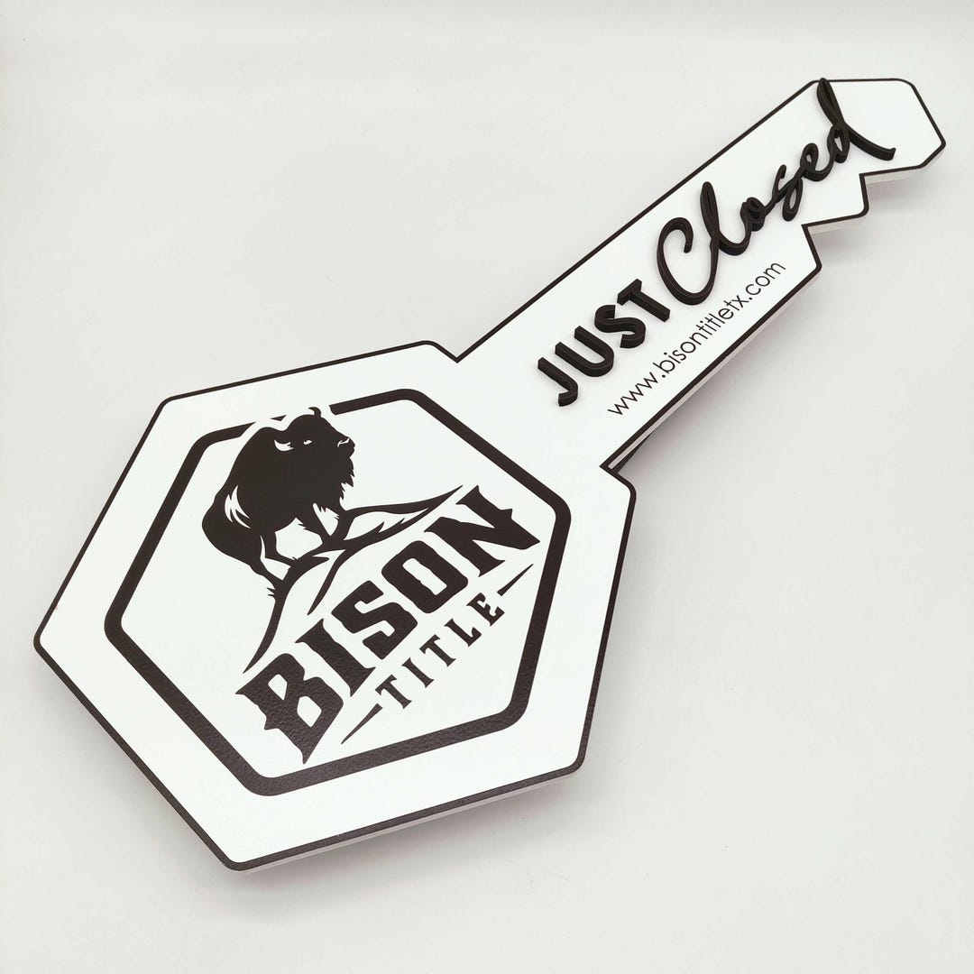 Just Closed, 3D Key Sold Sign, Closing Photo Prop, Hexagon Key Sign for ...