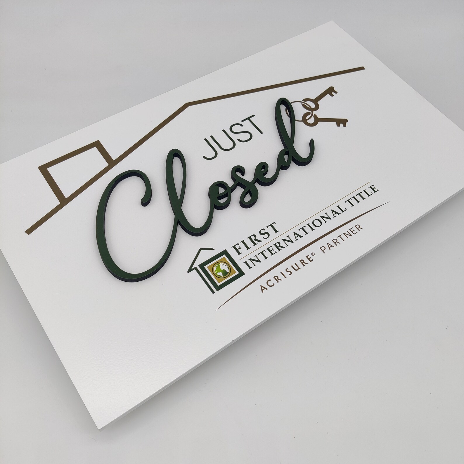 Closed Sign, Sold Wooden, Closing Gift Real Estate Agent Broker ...