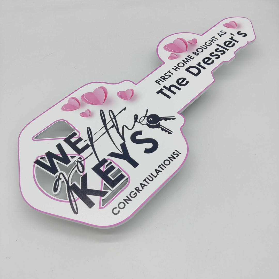 We Got the Keys Sign, Personalized Realtor Marketing Key Sign, Custom ...