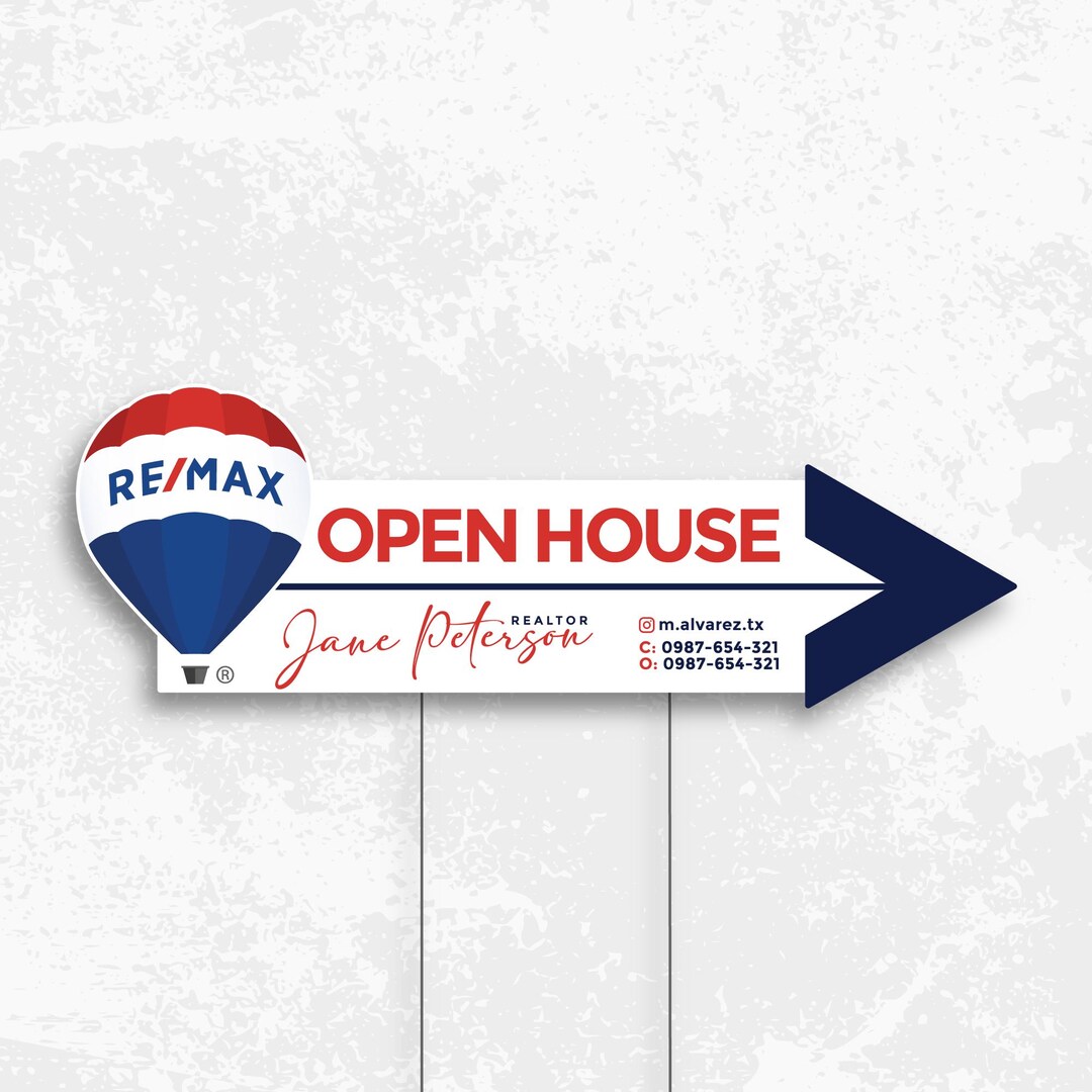 Yard Sign Open House Directional Sign, Realtor Open House Sign, Open ...