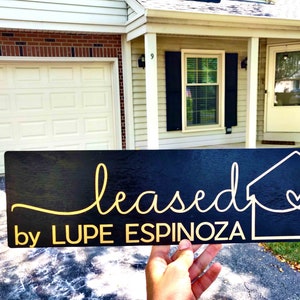 Real Estate LEASED Sign, Realtor Leased Props Made From Wood, Realtor ...