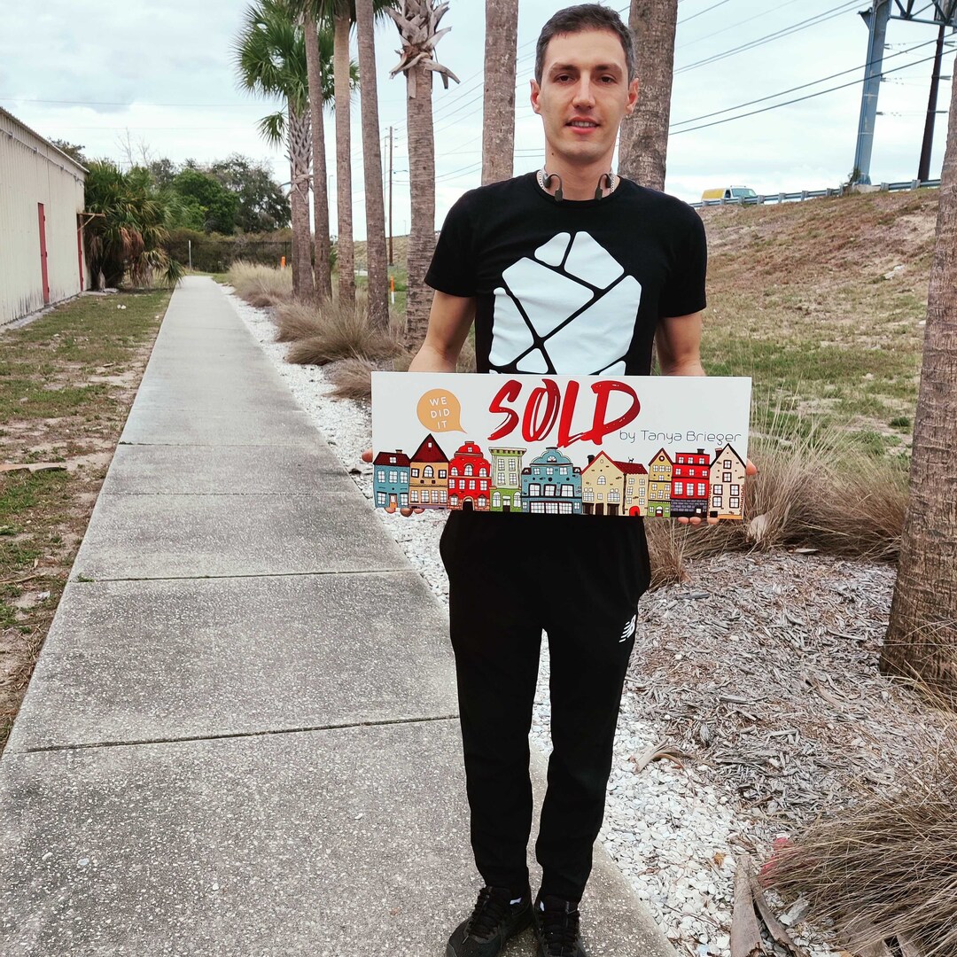 Sold, Sign That Can Be Used as a Prop at Closings, Real Estate Sold ...