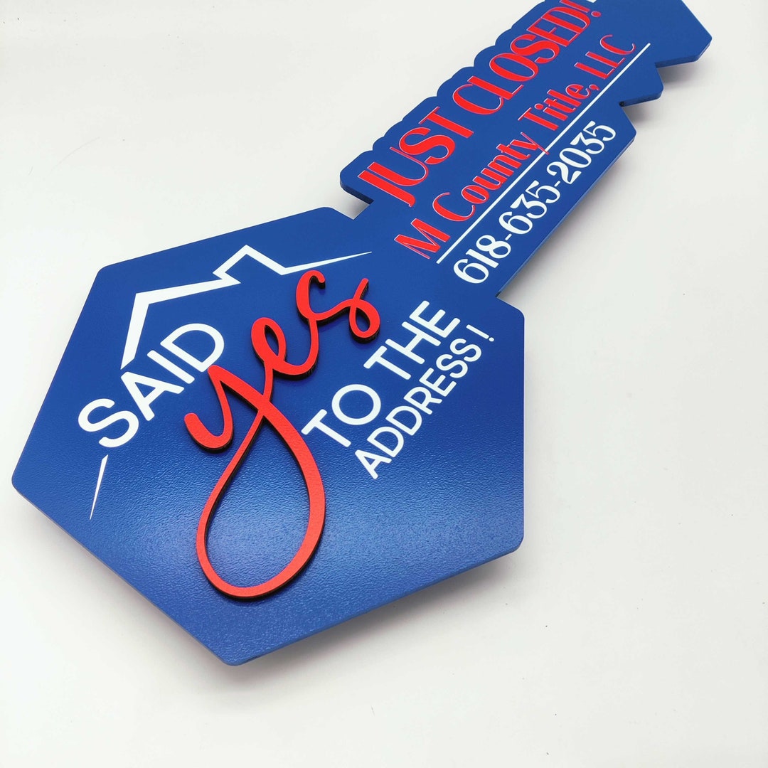 Said Yes to the Address, Closing Photo Prop, Modern Key Sign for ...