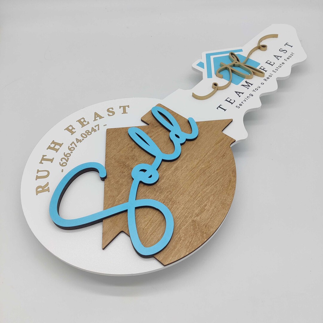 Sold by Key Sign, 3D Logo Realtor Closing Custom, Sold Real Estate ...