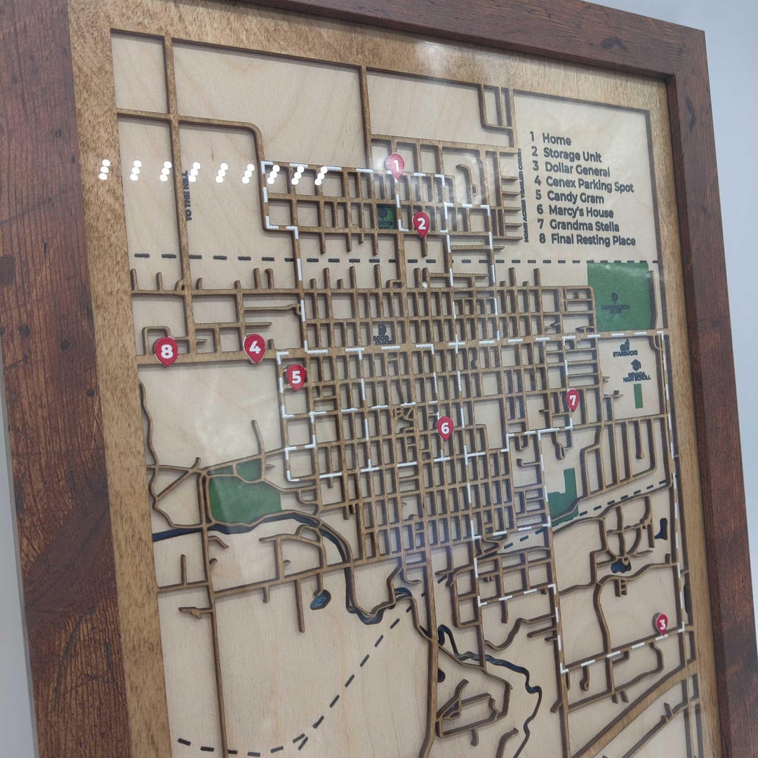 CUSTOM Laser Cut Map of Any City in the World, City Map Engraved, 3D ...
