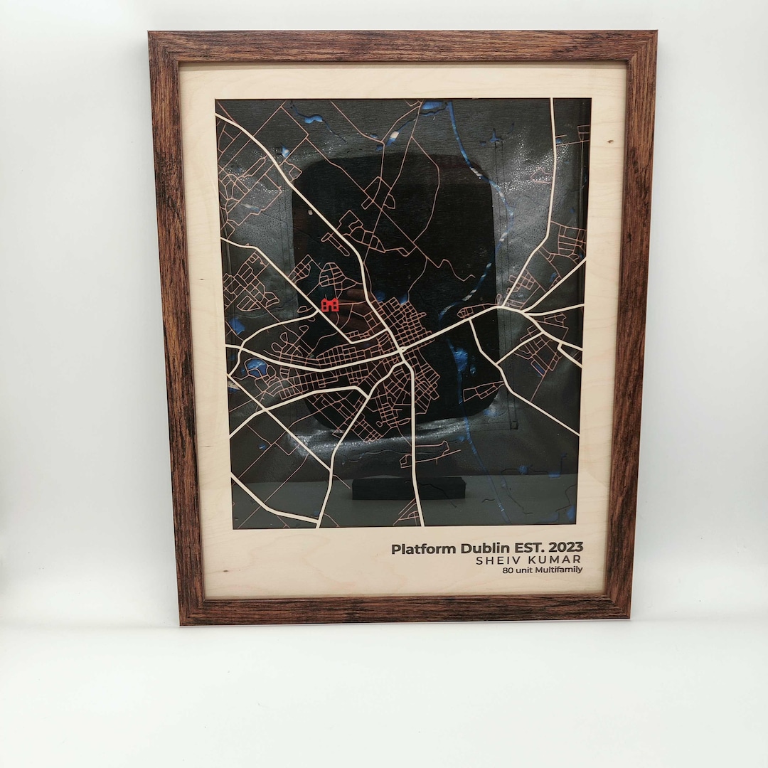 CUSTOM Laser Cut Map, City Map Engraved, 3D Wood Map of the City ...