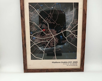 Custom Laser Cut and Engraved City Map - Etsy