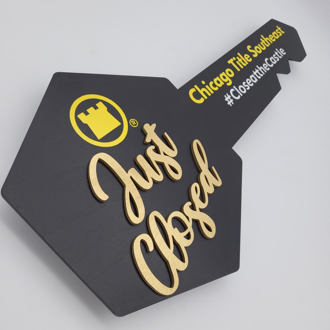 Just Closed 3D Key Sold Sign, Closing Photo Prop, Hexagon Key Sign for ...