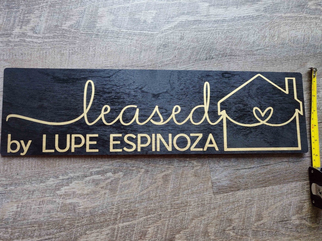 Real Estate LEASED Sign, Realtor Leased Props Made From Wood, Realtor ...