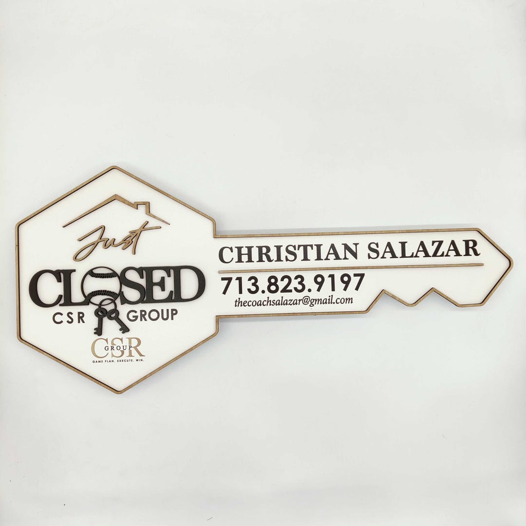 Closing Day Custom Sign, Just Closed, Sold Real Estate Agent Key ...