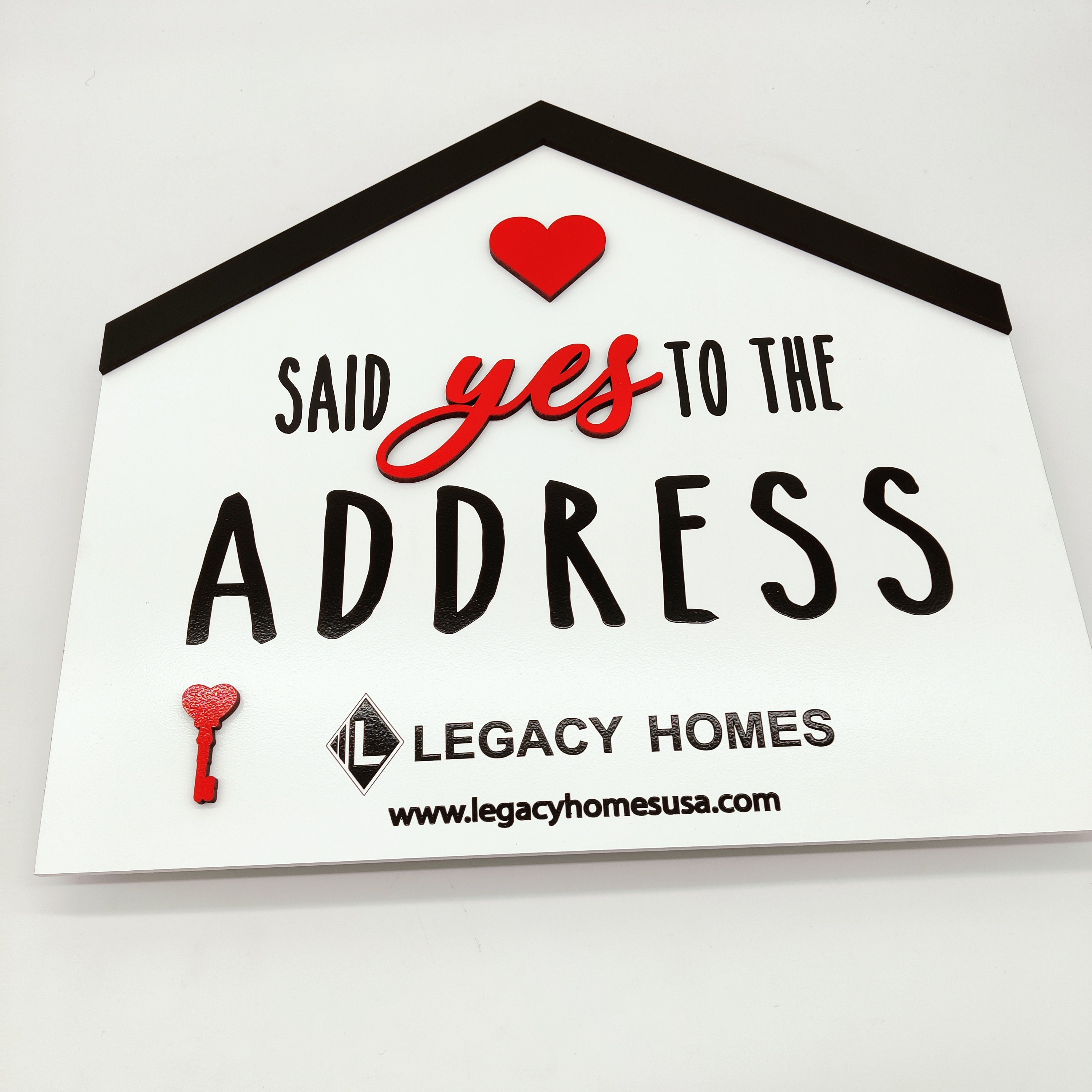 Said YES to the Address House Shaped Sign House Sign With - Etsy