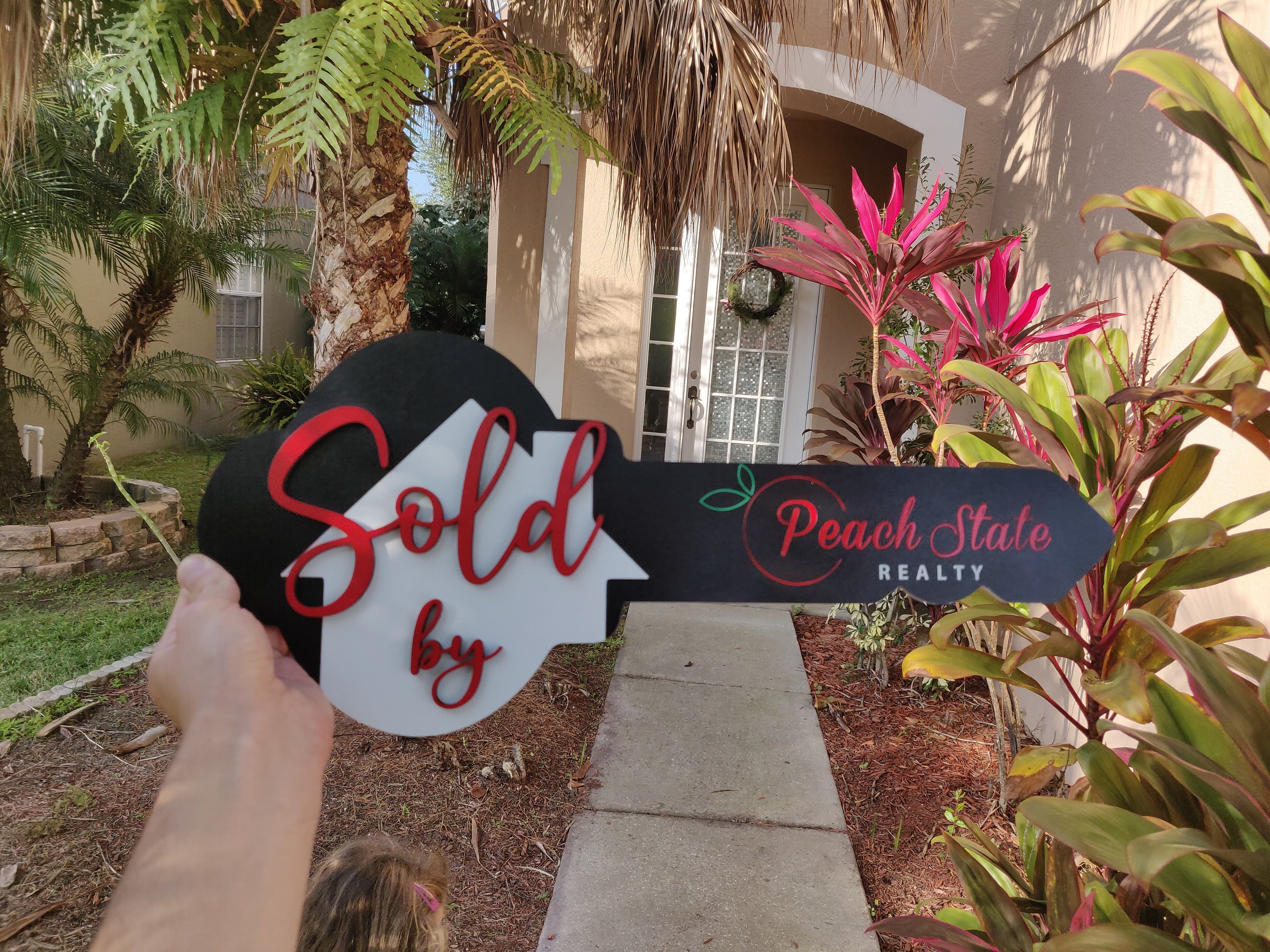 Sold Key Sign With LOGO Realtor Sold Key Sign Closed Realtor | Etsy