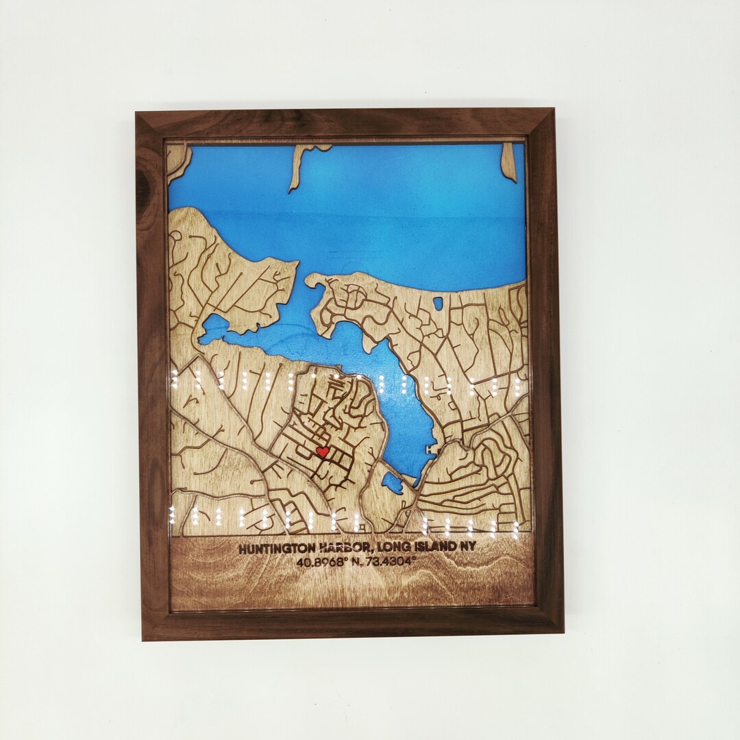 Laser Cut City Map, Engraved World Map, 3D Custom City Map Wood ...