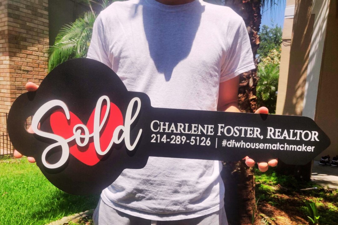 Sold Testimonial Prop, 3D Realtors Sold Sign, Sold Key Sign for ...