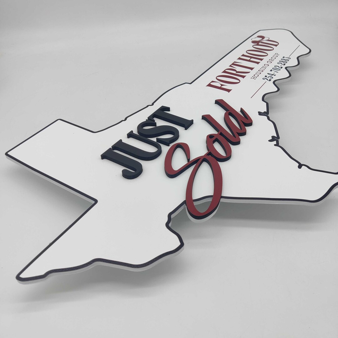 Just Sold Signs, State USA 3D Realtor Closing Customs, Closing Gifts ...
