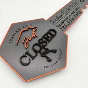 Just Closed, Key Sold Sign, Closing Photo Prop, 3D Key Sign for ...