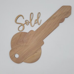 Blank Wood Key Ready to Paint, NOT Glued, Realtor Wood Key Sign, Real ...