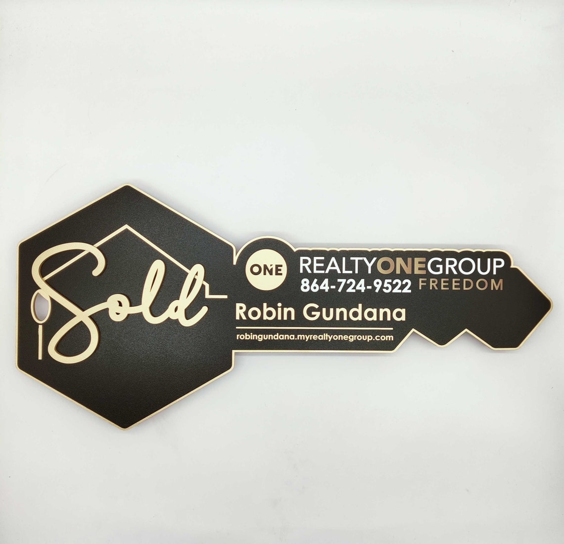 3D Hexagon Sold Key Sign: Perfect for Realtor Closings, Photos, and ...