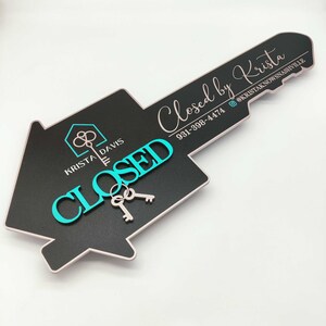 Closed House Shape Sign, 3D Key Sold Sign, Closing Photo Prop, House ...