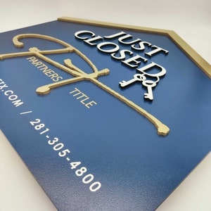 Just Closed House Shaped Sign, House Sign With LOGO, Sold Sign for ...