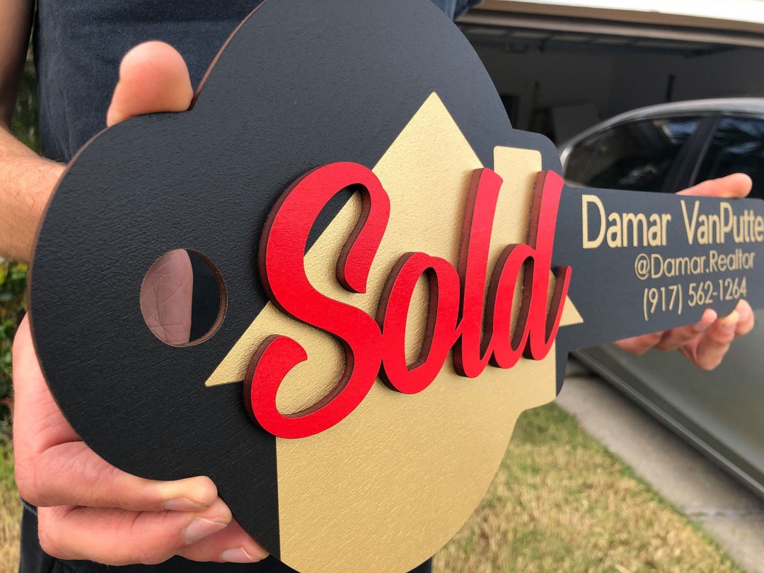 3D Sold Key Sign for Realtors, Closing Gift for Agent Broker, Realtor ...