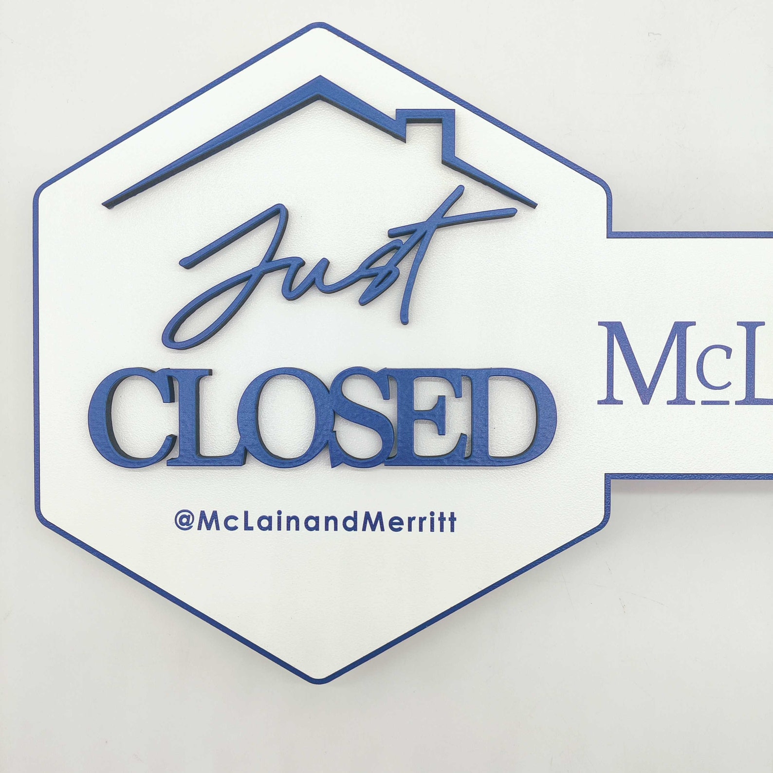 Just Closed, 3D Key Sold Sign, Closing Photo Prop, White Key Sign for ...