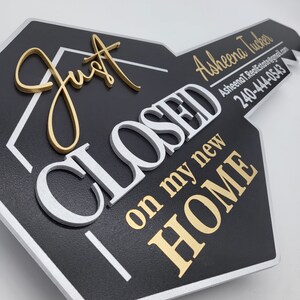 Just Closed on My New Home, Key Sold Sign, 3D Closing Photo Prop, Key ...