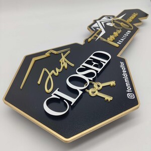 Just Closed, Key Sold Sign, Closing Photo Prop, Modern Key Sign for ...